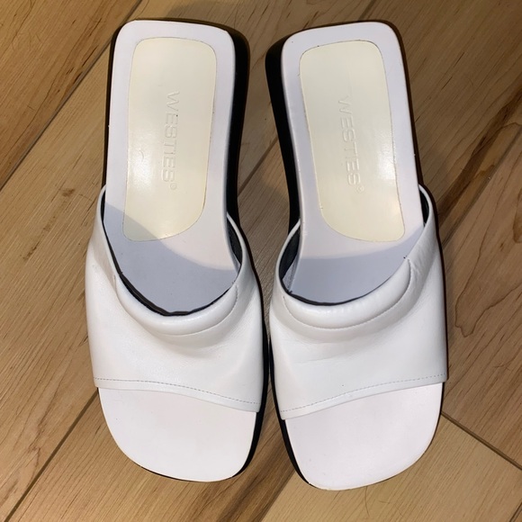 Nine West | Shoes | Westies By Nine West 85m White Leather Platform ...